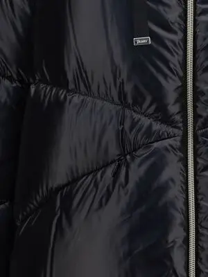 Herno Knee-length Quilted Nylon Down Jacket With High Collar