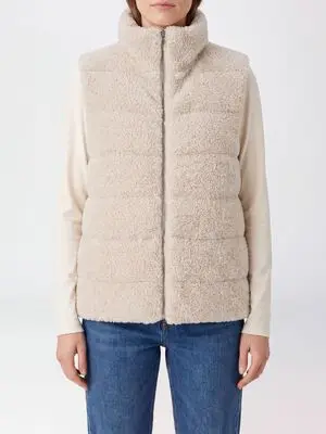 Herno Padded Quilted Nylon And Fleece High Neck Gilet - Dove Grey