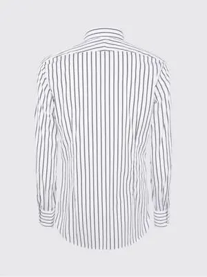 TOM FORD Striped Slim Fit Cotton Shirt With French Collar And Long Sleeves