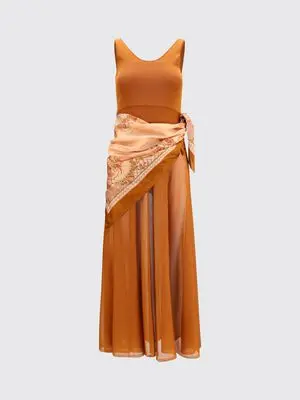 Zimmermann Aster Paisley Print Off-shoulder Midi Dress - Brown