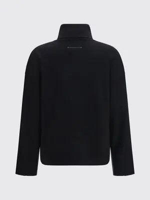 MAISON MARGIELA Bi-color Wool Turtleneck Sweater - Black