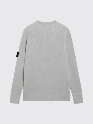 Stone Island Slim Fit Crewneck Wool Jumper With Compass Logo Patch - Sand