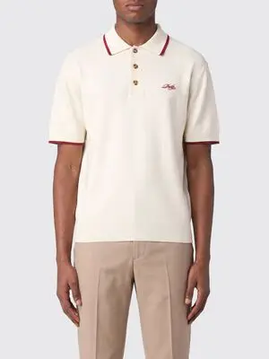 Drole De Monsieur Short-sleeved Wool Knit Polo With Contrast Tipping