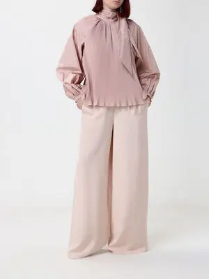 Max Mara Pleated Silk-blend Blouse - Beige