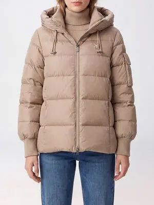Pinko Short Quilted Water-repellent Nylon Puffer Jacket With Zip
