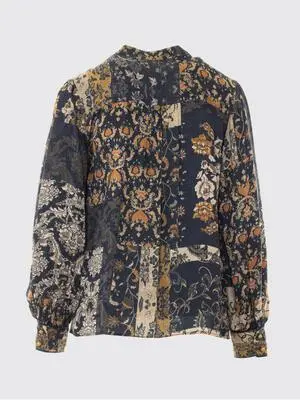 Liu Jo Printed Patchwork Blouse With Neck Tie