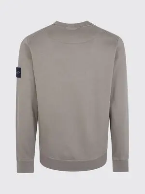 Stone Island Crewneck Cotton Sweatshirt With Compass Logo Patch - Green