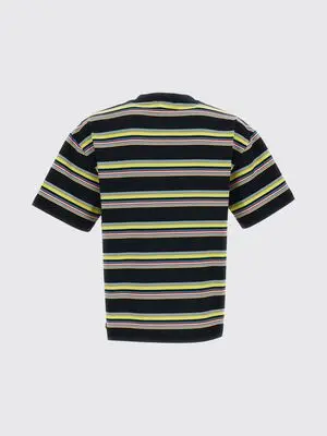 Marni Relaxed Fit Striped Cotton T-shirt With Contrast Logo