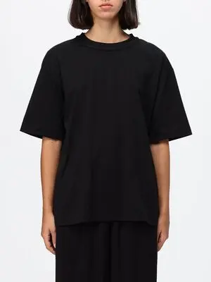 ELEH Relaxed Fit Cotton T-shirt With Bow Detail And Dropped Shoulders - White