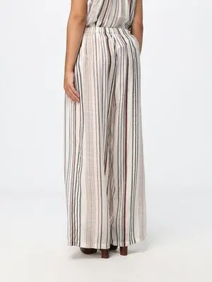 ELEH Multicolour Striped Palazzo Trousers In Crêpe
