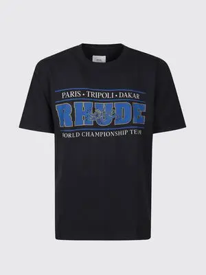 Rhude Graphic Print Cotton T-shirt With Logo