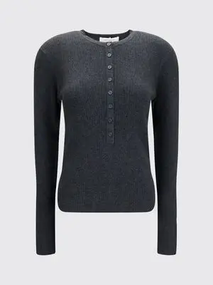 LISA YANG Ribbed Henley Sweater