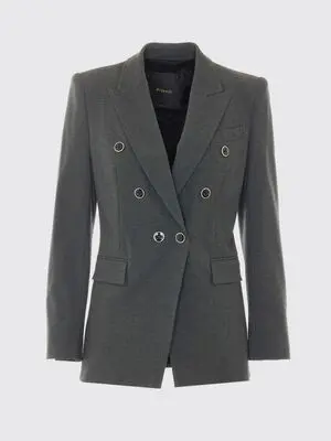 Pinko Double-breasted Viscose-blend Blazer With Peak Lapels