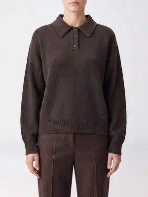 LISA YANG Ribbed Knit Polo Sweater