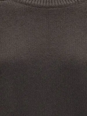 LISA YANG Cropped Ribbed Pullover Sweater - Green