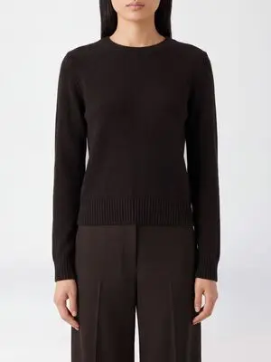 LISA YANG Long-sleeved Pure Cashmere Crewneck Jumper - Brown