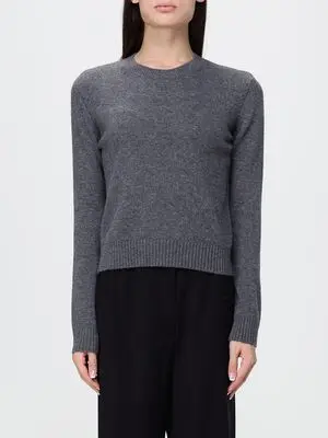 LISA YANG Long-sleeved Pure Cashmere Crewneck Jumper - Grey
