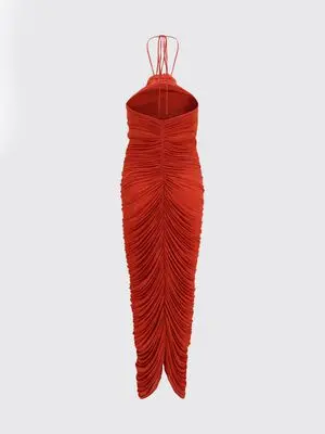 Magda Butrym Jersey Sheath Midi Dress With Halter Neck And Flower