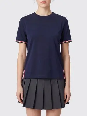 Thom Browne 4-bar Merino Wool T-shirt - Navy