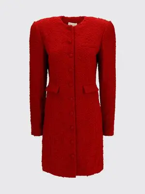 Magda Butrym Wool-blend Mini Shirt Dress With Padded Shoulders