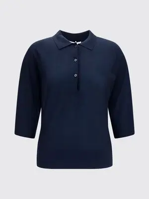 LISA YANG Pullover With Polo Collar - Navy