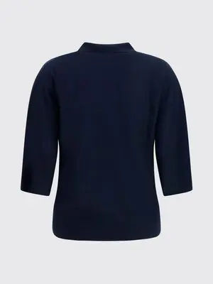 LISA YANG Pullover With Polo Collar - Navy