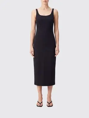 Jacquemus Viscose Sheath Midi Dress With Square Neckline