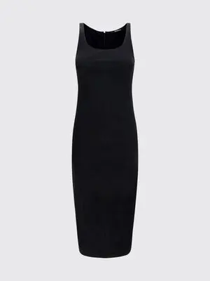 Jacquemus Viscose Sheath Midi Dress With Square Neckline