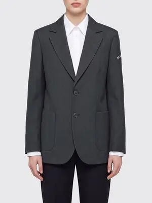 MAISON MARGIELA Single-breasted Cotton And Wool Blazer With Patch Pockets