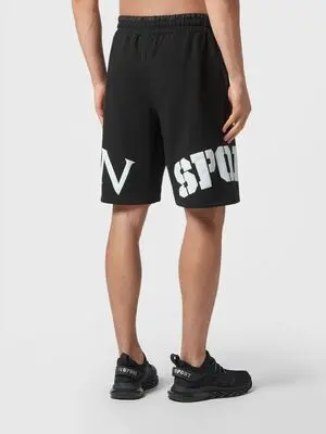 PLEIN SPORT Jersey Sports Shorts With Elasticated Waist And Logo