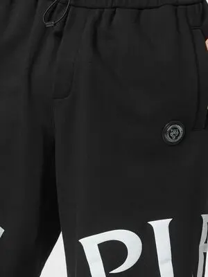 PLEIN SPORT Jersey Sports Shorts With Elasticated Waist And Logo