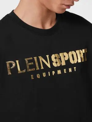 PLEIN SPORT Relaxed Fit Jersey Tank Top With Laminated Logo