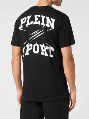 PLEIN SPORT Cotton Jersey T-shirt With Crew Neck And Back Logo - White 1