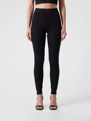 TOM FORD Ribbed Knit Trousers - Black