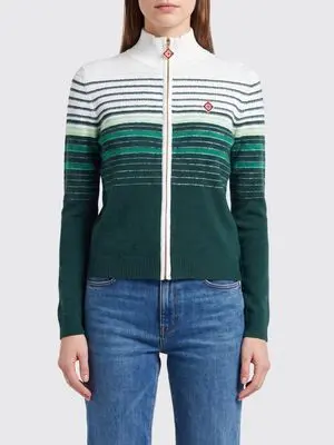 Casablanca Striped Zip-up Sweater