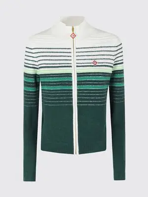 Casablanca Striped Zip-up Sweater