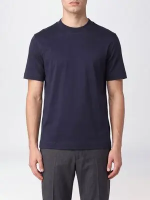 Emporio Armani Basic Short-sleeved Crewneck T-shirt In Pure Cotton - Black