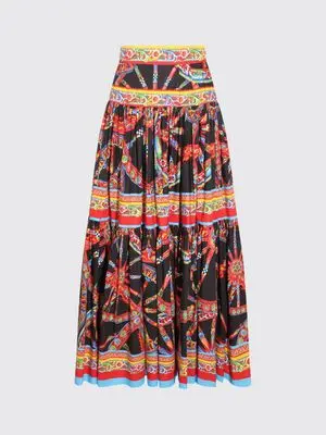 Dolce & Gabbana Tiered Printed Maxi Skirt