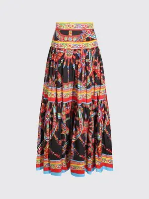 Dolce & Gabbana Tiered Printed Maxi Skirt
