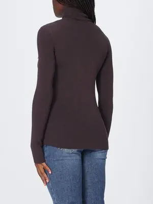 Elisabetta Franchi Slim Fit Silk Blend Long-sleeved Turtleneck Jumper - Cocoa