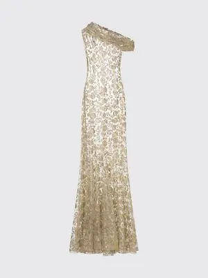 COLLINI MILANO 1937 Anna Asymmetrical One-shoulder Lace Long Evening Gown
