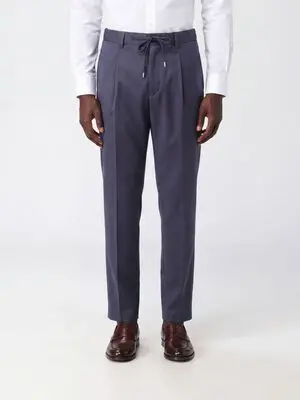 Herno Herno Slim Fit Cotton Trousers With Drawstring Waist And Belt Loops Black