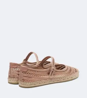 Tory Burch Open Weave Mary Jane Espadrilles - Pink