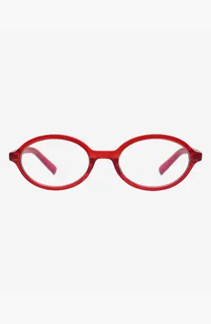 REALITY EYEWEAR The Bessette Oval Frame Eyeglasses - Raspberry