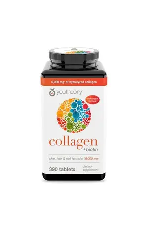 YOUTHEORY Collagen Biotin Advanced Supplement Tablets 390 Tablets - None