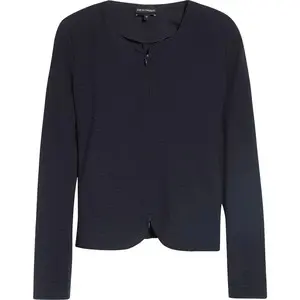 Emporio Armani Zip Front Collarless Jacket
