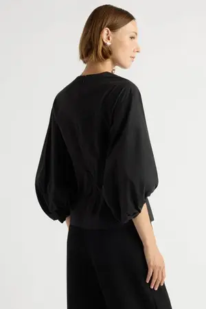 Modern Citizen Odessa Sculpted Balloon-sleeve Blouse