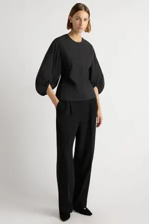 Modern Citizen Odessa Sculpted Balloon-sleeve Blouse