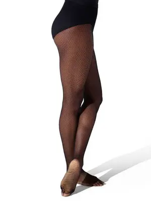 CAPEZIO Classic Fishnet Seamless Tights - Black