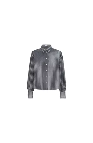 Brunello Cucinelli Striped Cotton Poplin Shirt